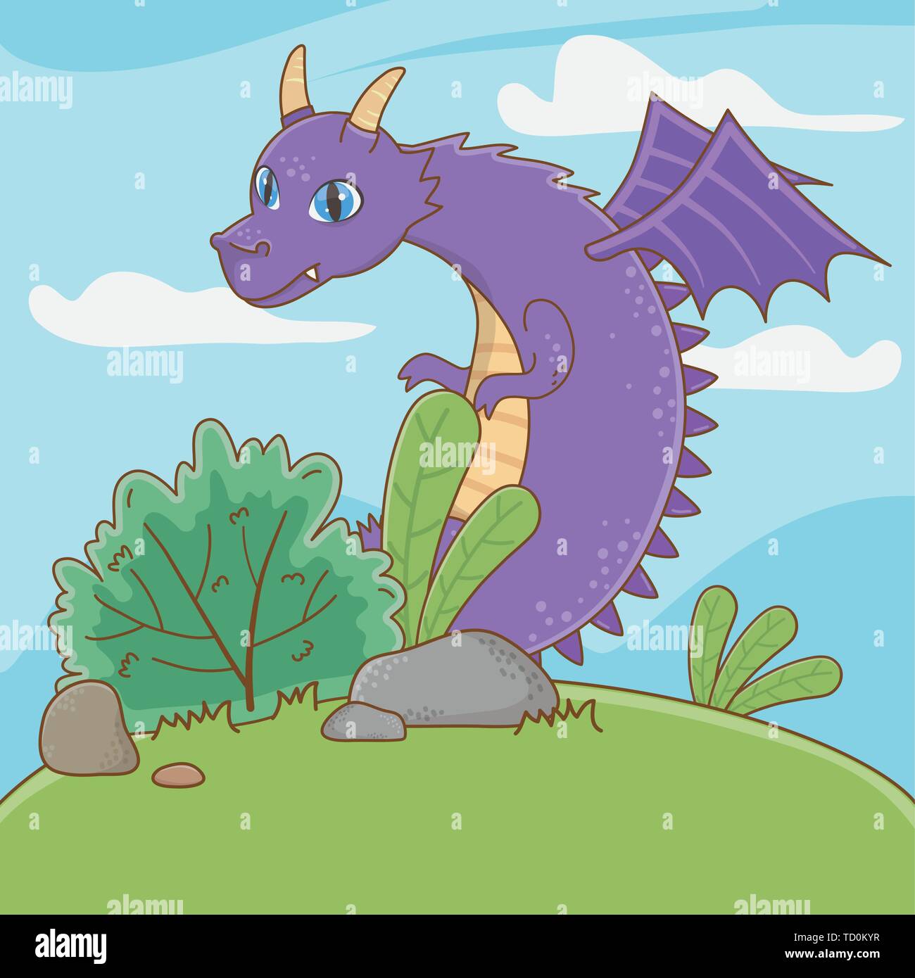 Dragon cartoon design, Chinese asian fantasy animal monster and culture ...