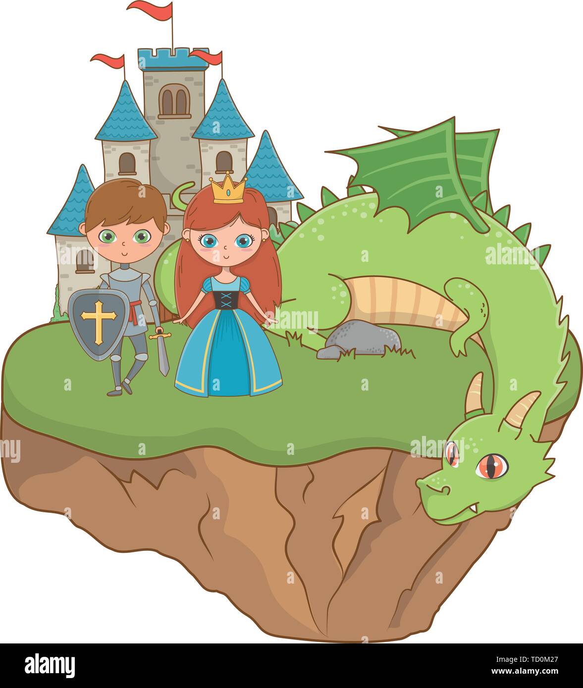Princess knight and dragon design, Fairytale history medieval fantasy ...