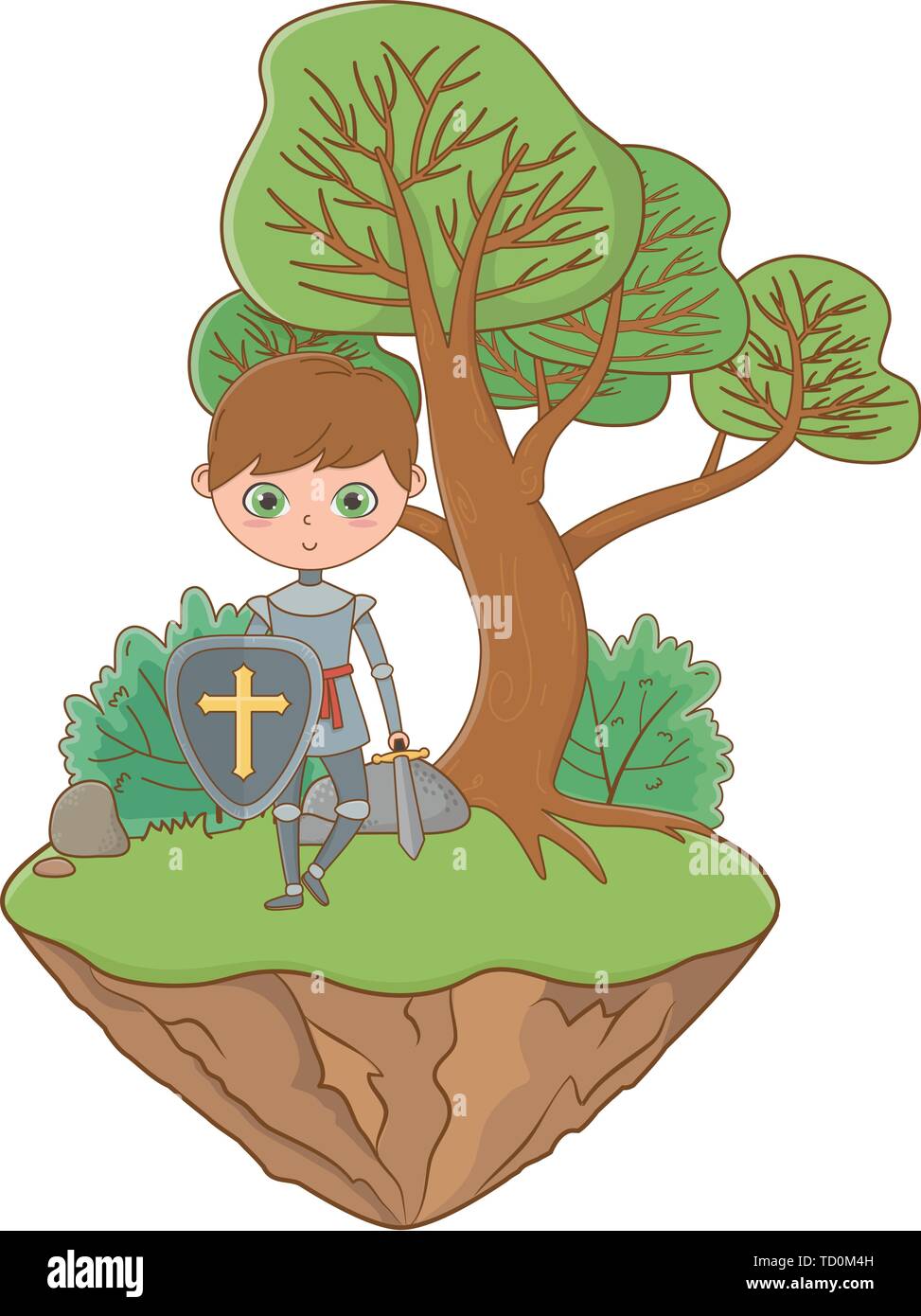 Medieval knight design, Man cartoon hero warrior armor history theme ...