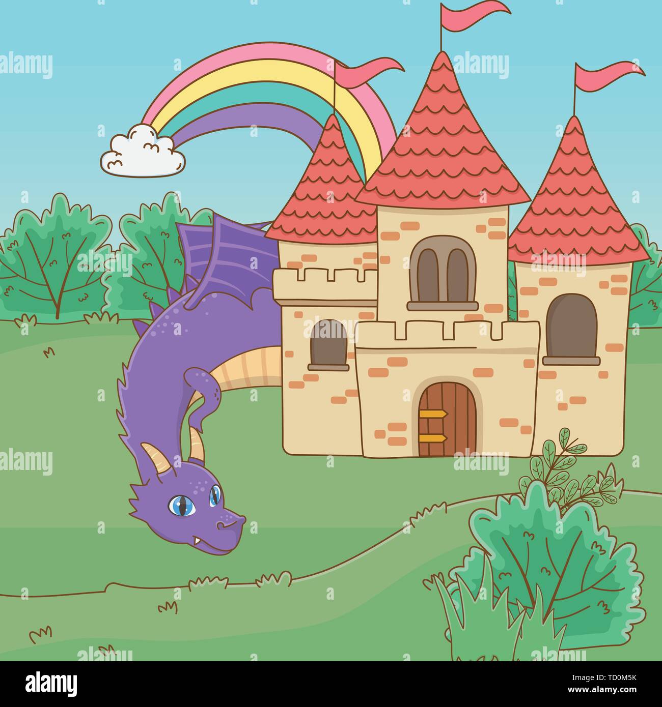 Dragon cartoon design, Chinese asian fantasy animal monster and culture ...