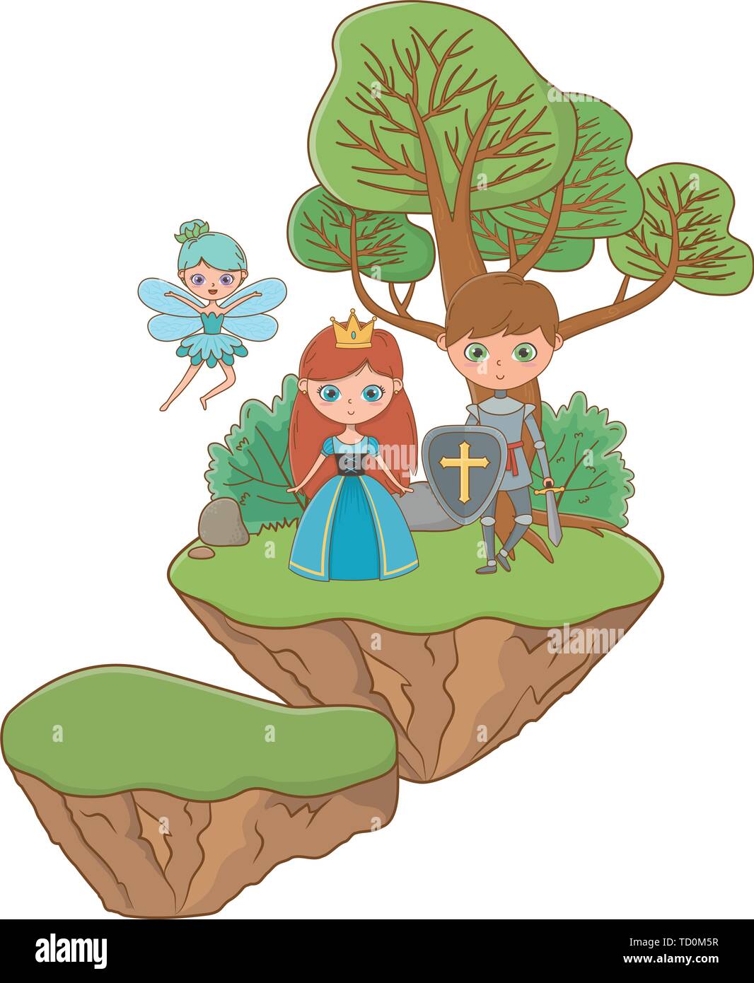 Princess knight and fairy design, Fairytale history medieval fantasy ...