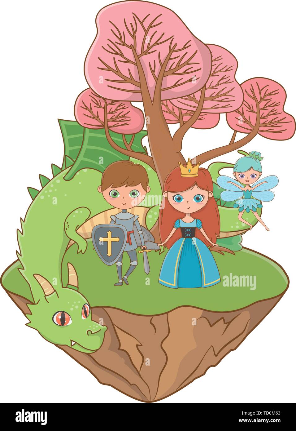 Princess fairy knight and dragon design, Fairytale history medieval ...