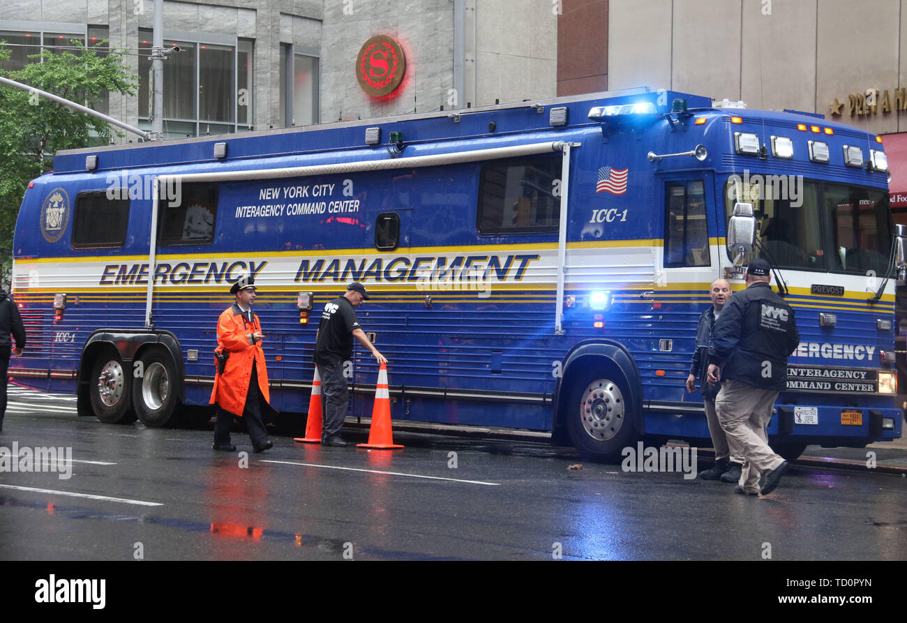 New York City, New York, USA. 10th June, 2019. Police and fire ...