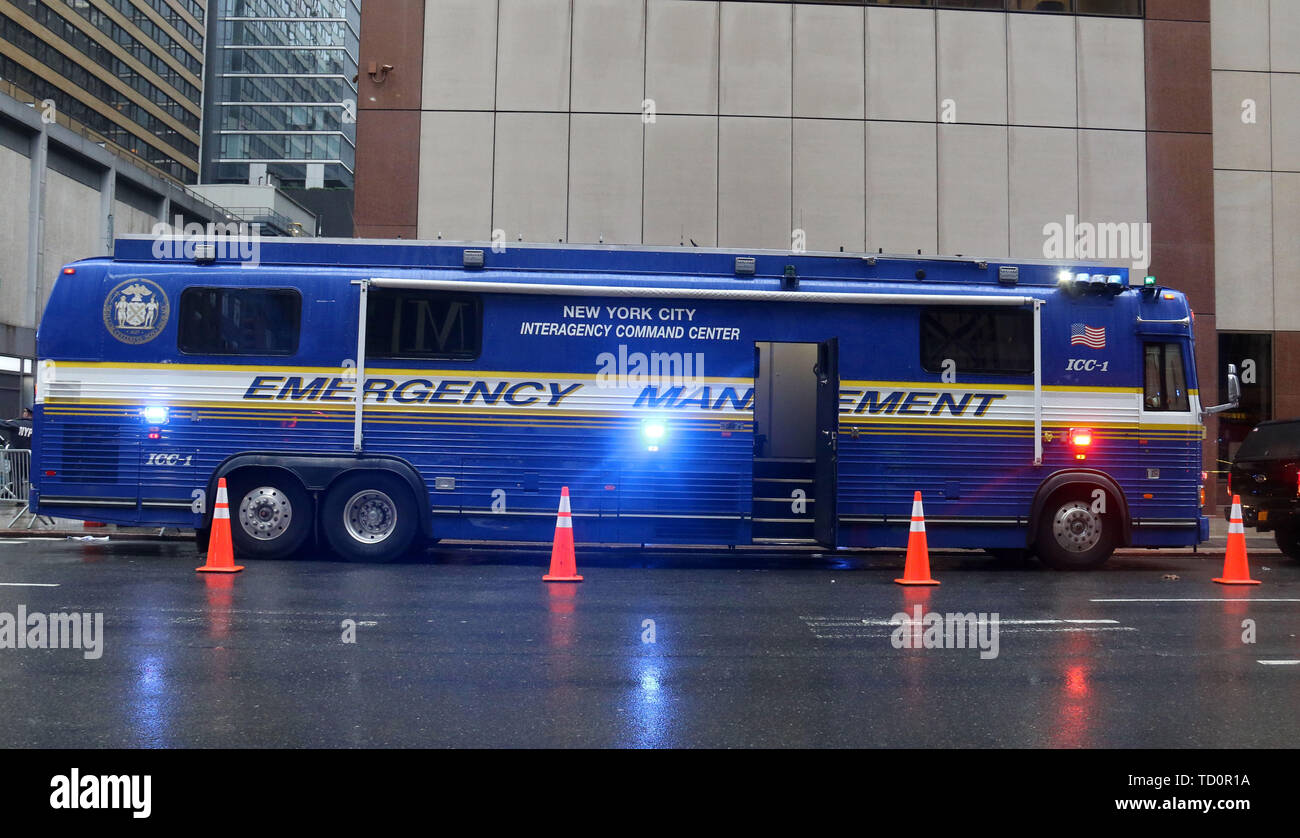 New York City, New York, USA. 10th June, 2019. Police and fire ...