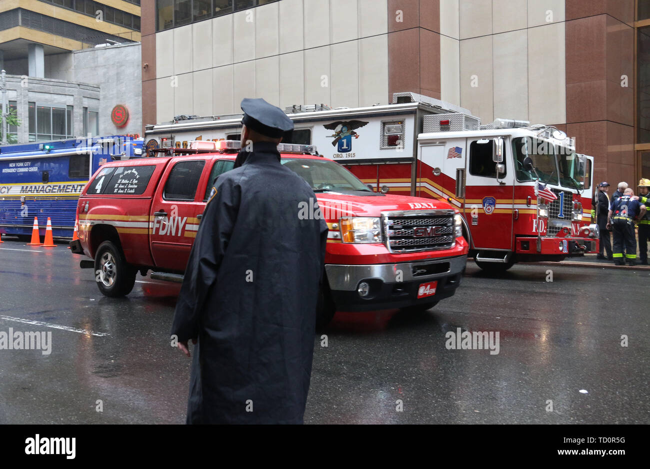 New York City, New York, USA. 10th June, 2019. Police and fire ...