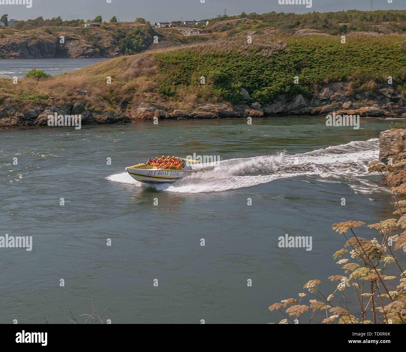 St John, New Brunswick, Canada. 6th Sep, 2005. The Reversing Falls jet ...