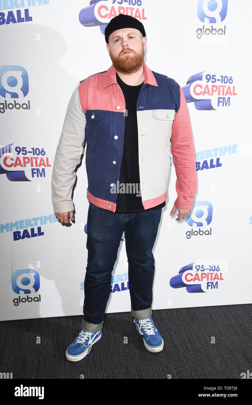 LONDON, UK. June 08, 2019: Tom Walker poses on the media line before ...