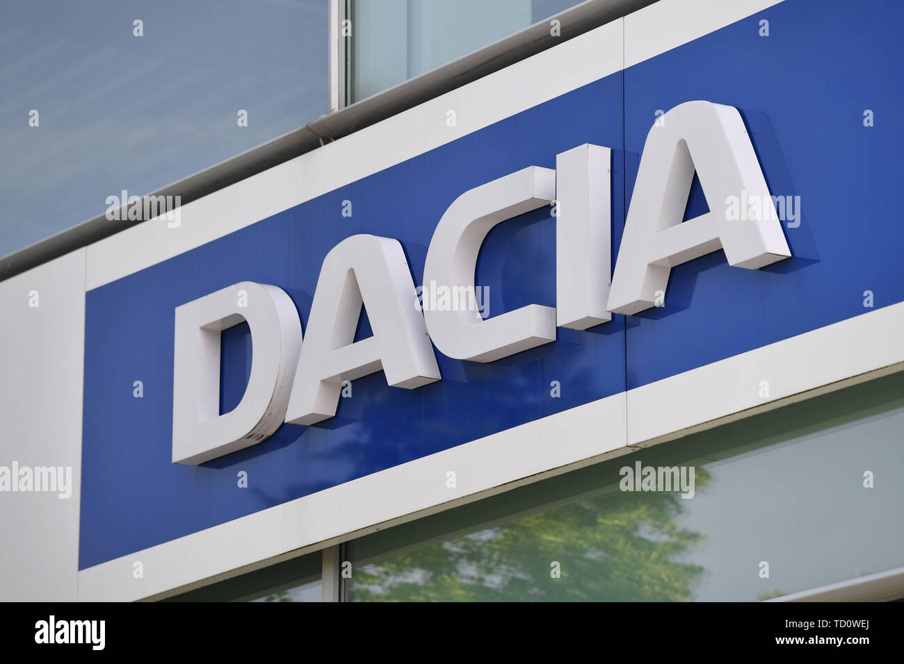 Munich, Deutschland. 10th June, 2019. DACIA brand emblem at a car ...