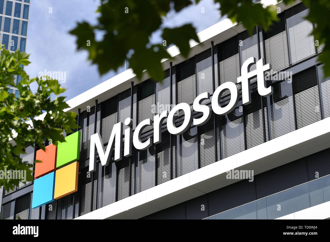 Munich, Deutschland. 10th June, 2019. MICROSOFT logo, lettering company ...