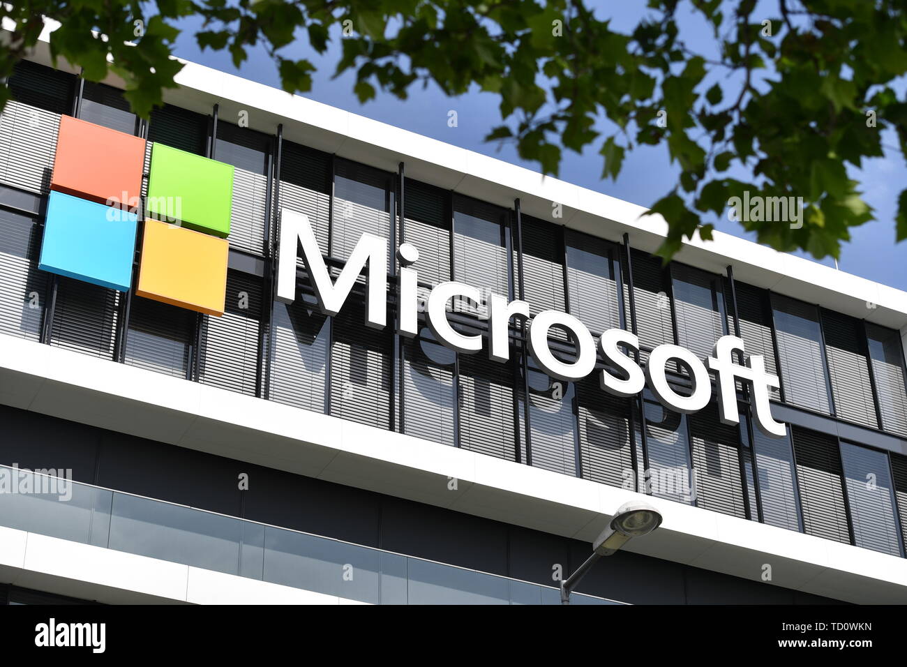 Munich, Deutschland. 10th June, 2019. MICROSOFT logo, lettering company ...