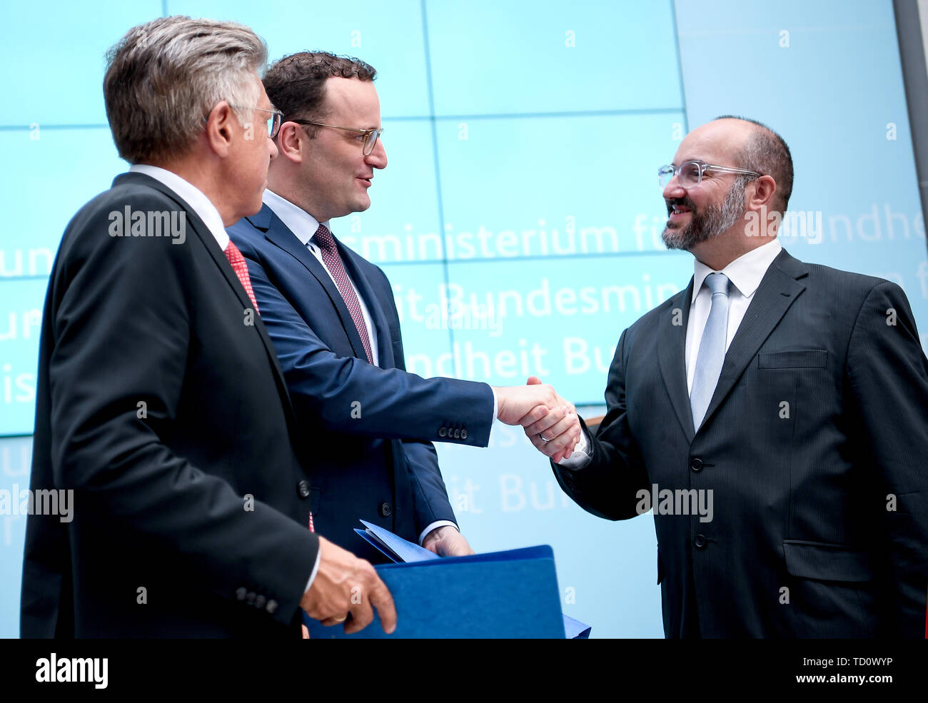 Berlin, Germany. 11th June, 2019. Martin Burgi (l-r), lawyer, Jens ...