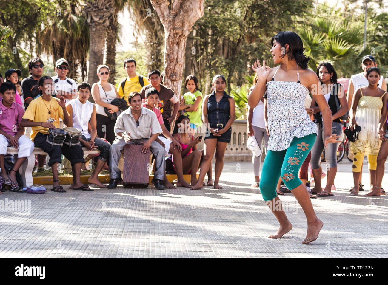 May 15, 2011 - Ica, Ica, Peru - A woman dances during a dance ...