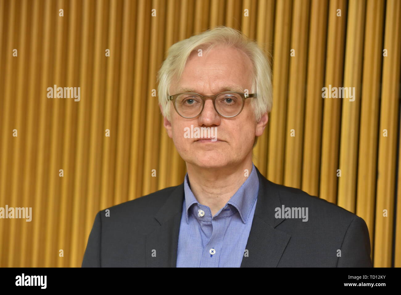 Cologne, Germany. 09th June, 2019. Philosopher Michael Hampe reads and ...