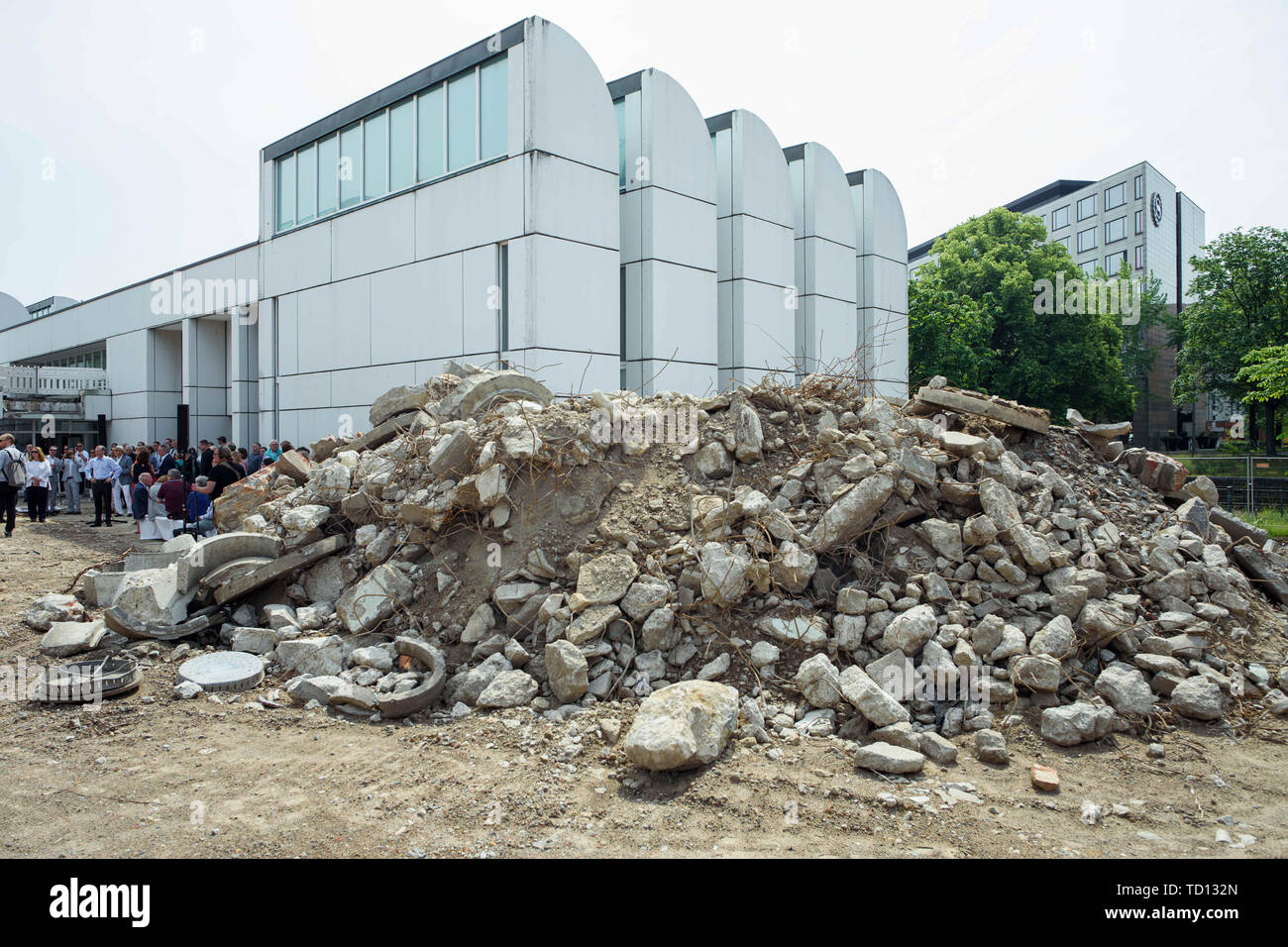 Berlin, Germany. 11th June, 2019. A mountain of rubble lies on a ...