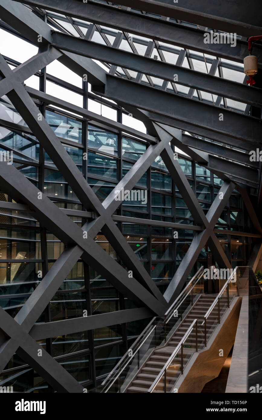 Top-floor steel structure of Chengdu Museum Stock Photo - Alamy