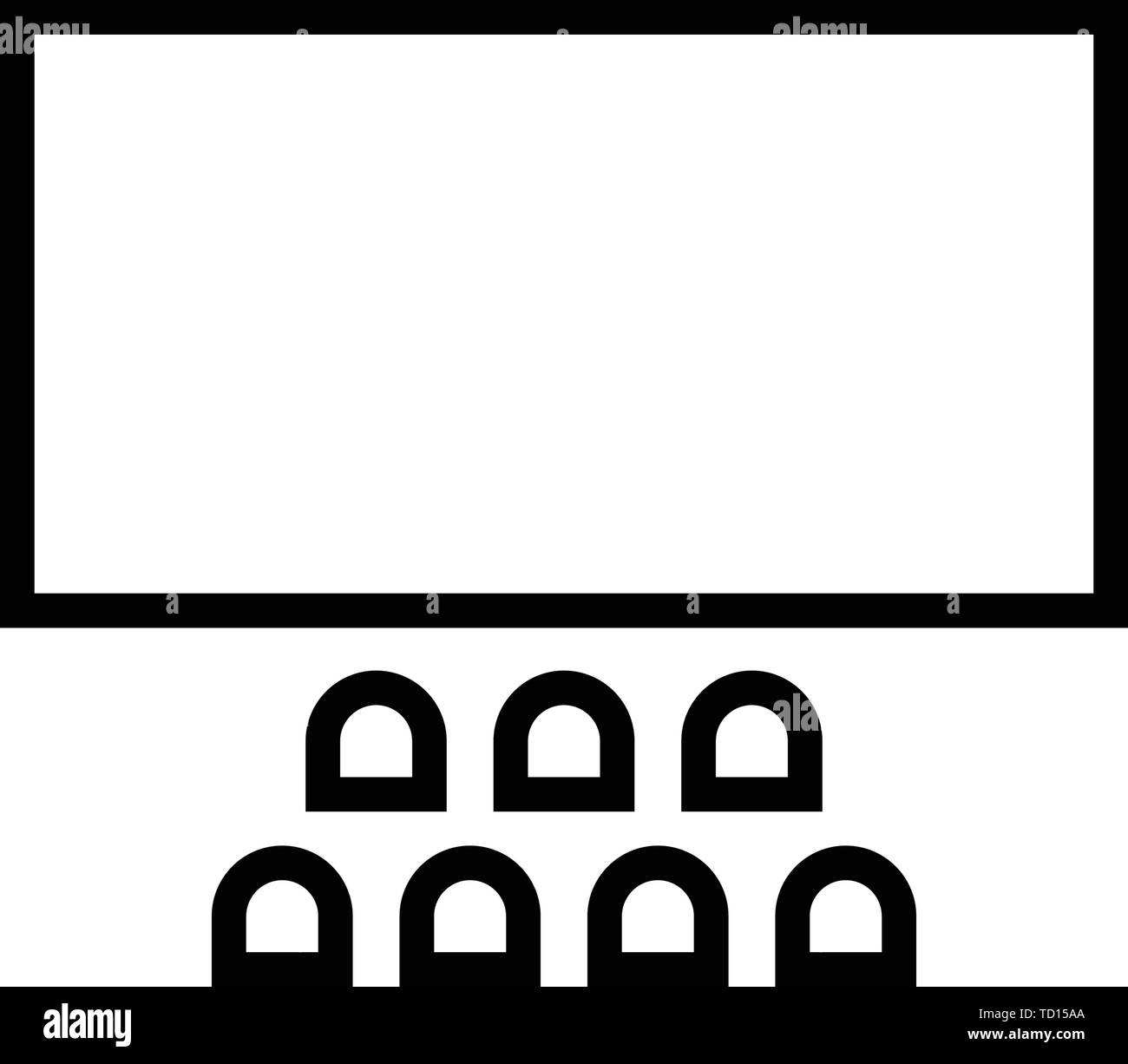 Theater Marquee Sign Clipart Black