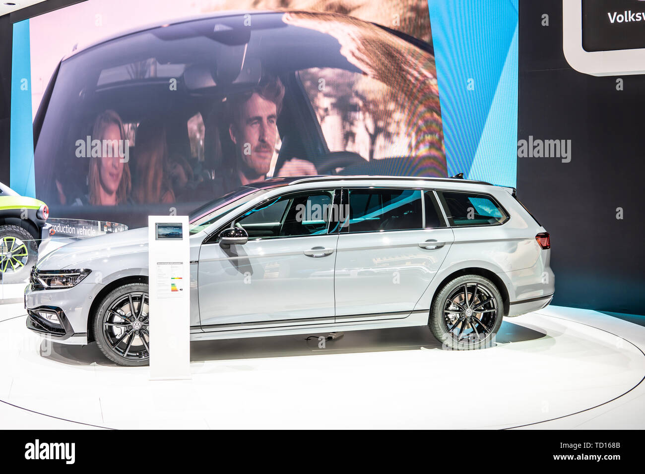 Geneva, Switzerland, March 07, 2019: Volkswagen VW Passat Variant R ...