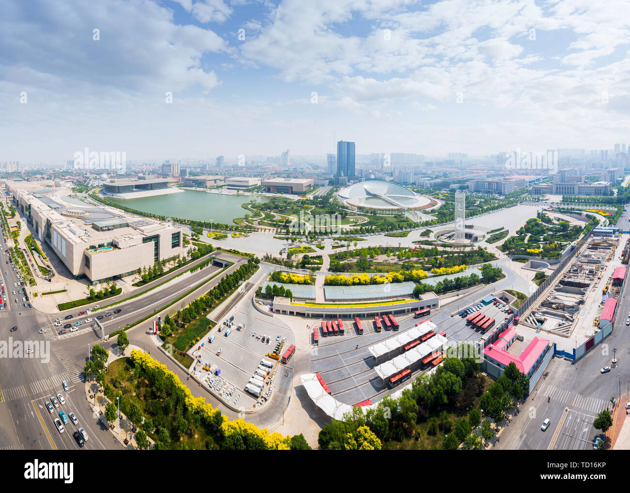 Panoramic skyline and modern buildings of tianjin Stock Photo - Alamy