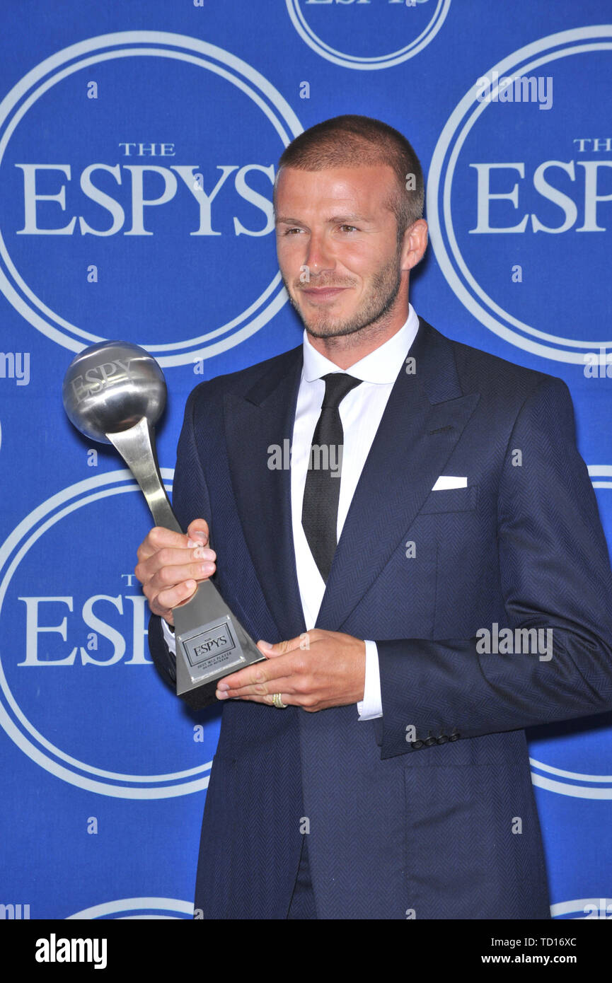 LOS ANGELES, CA. July 16, 2008: David Beckham at the 2008 ESPY Awards ...
