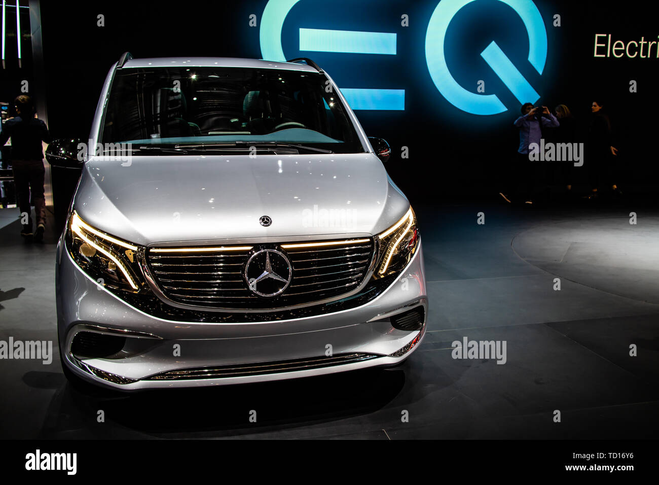 Geneva, Switzerland, March 05, 2019: Mercedes EQV concept prototype MPV ...