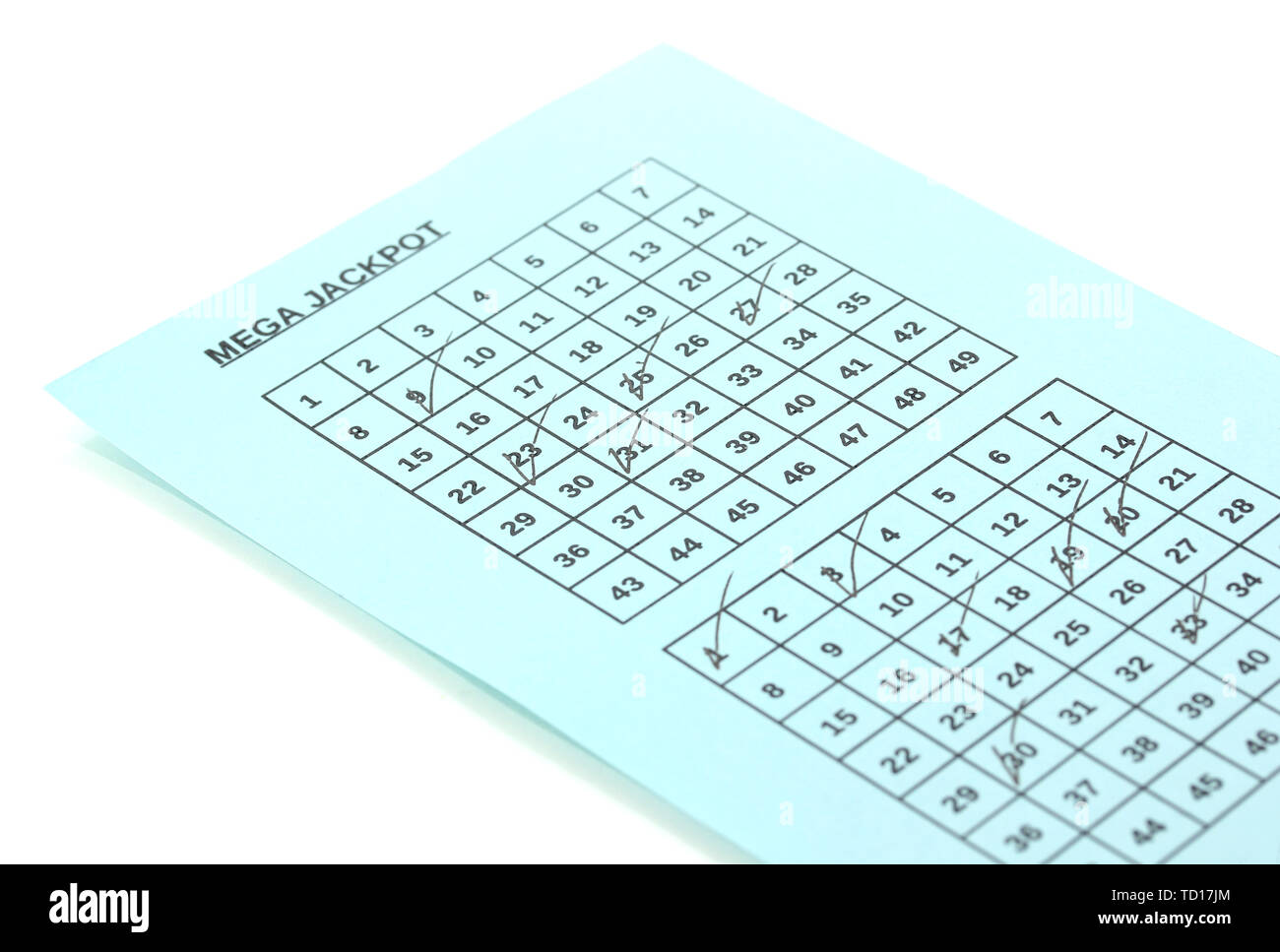 Lottery ticket, isolated on white Stock Photo - Alamy