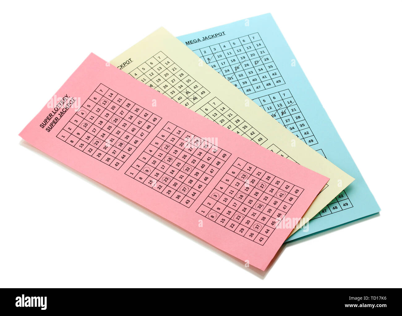 Lottery sheet Cut Out Stock Images & Pictures - Alamy