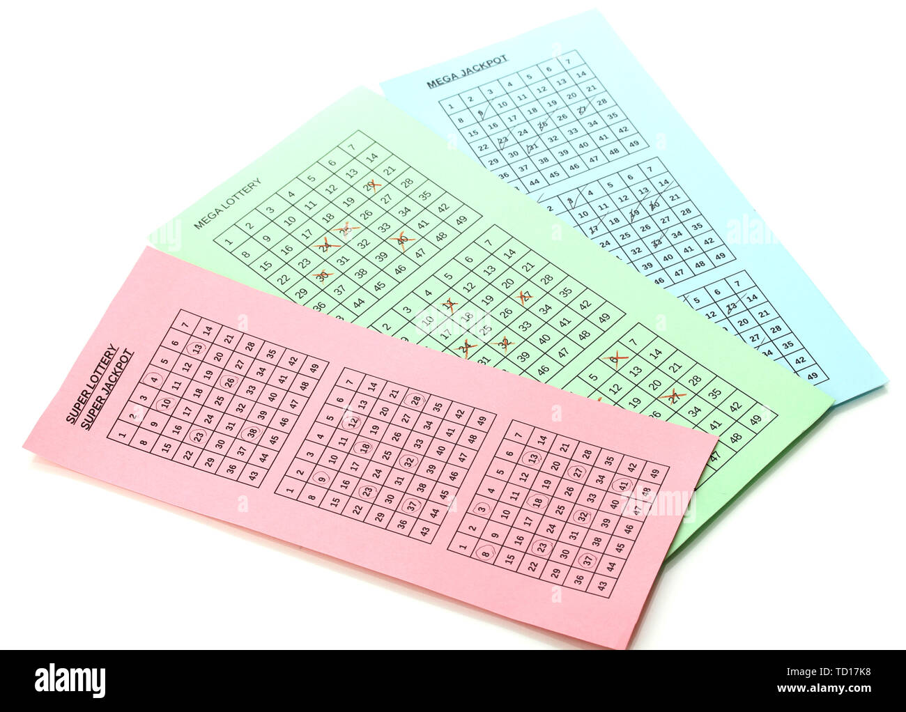 Lottery sheet Cut Out Stock Images & Pictures - Alamy