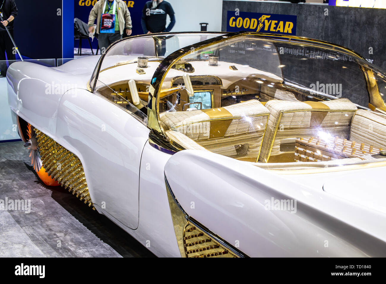 Geneva, Switzerland, March 04, 2019: Goodyear Golden Sahara II Concept ...