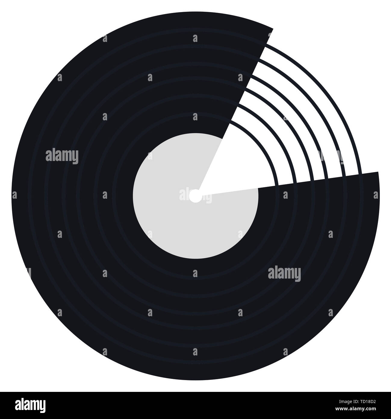 Vinyl record in flat style. illustration on white background Stock ...