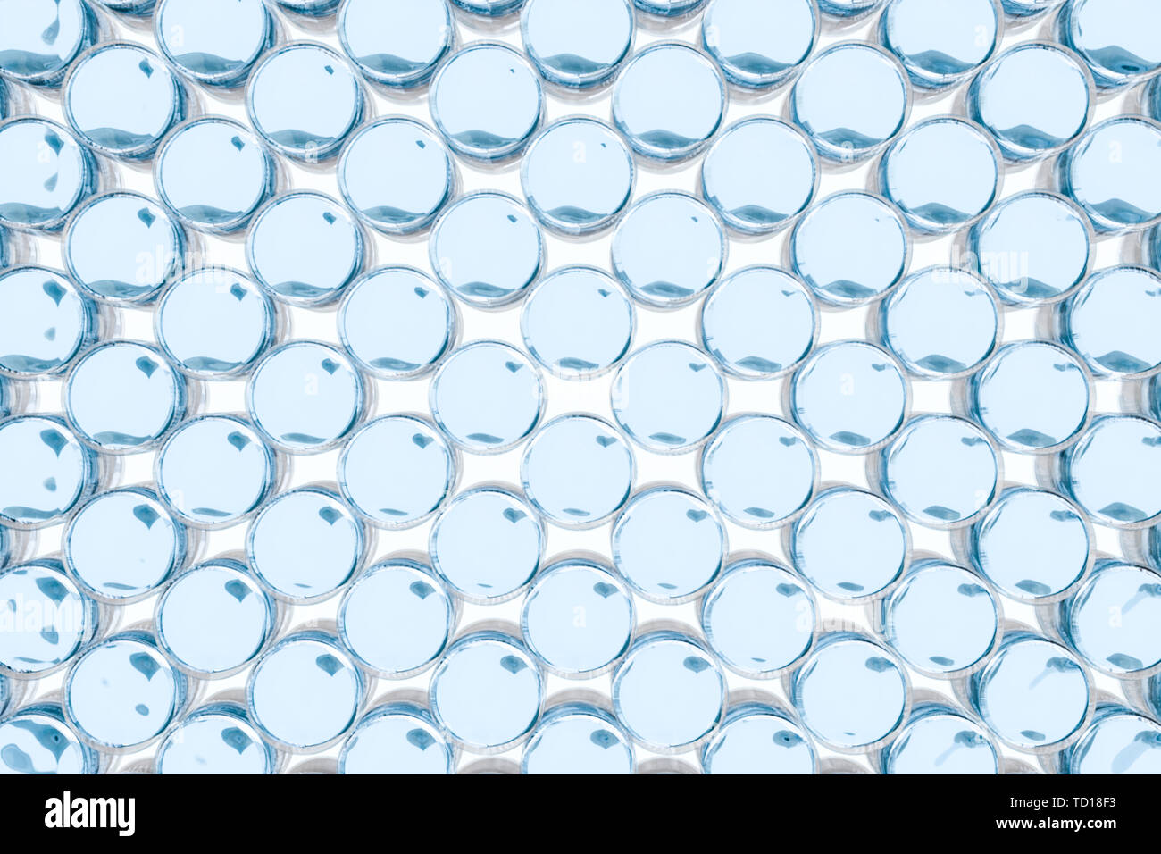 Blue translucent liquid test tube, three-dimensional rendering Stock ...