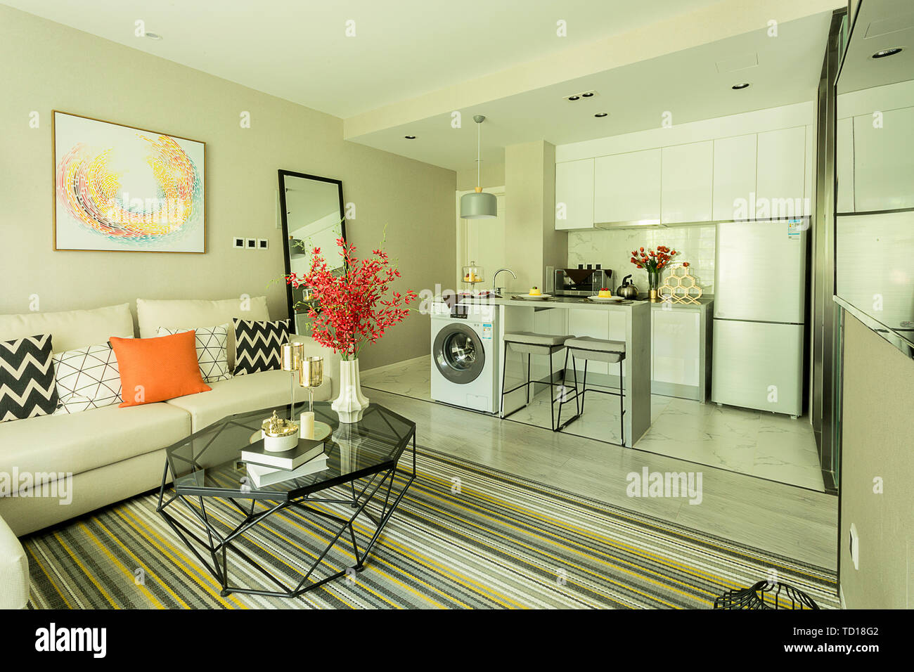 Interior design sample room contact V letter: Cheng730 Stock Photo - Alamy