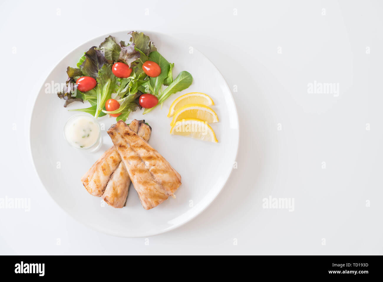 Grilled fish chops Stock Photo - Alamy