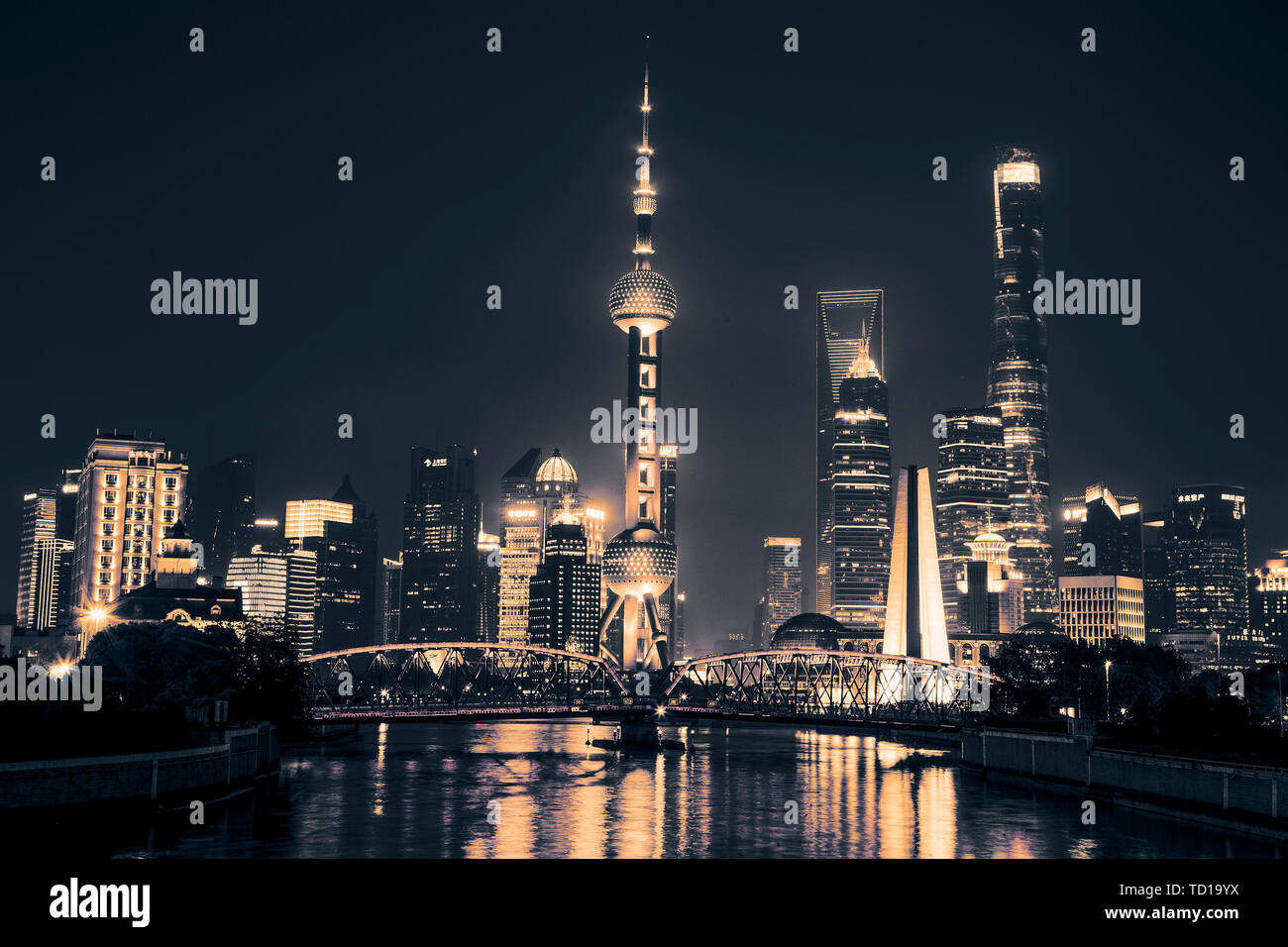 Night view of Shanghai Stock Photo - Alamy