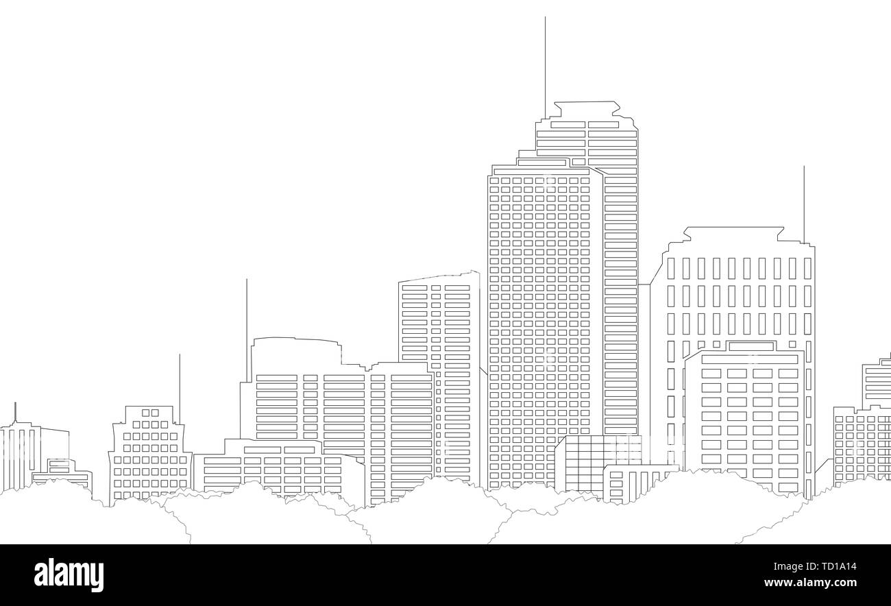 Downtown city skyline high rise skyscraper skyscrapers building ...