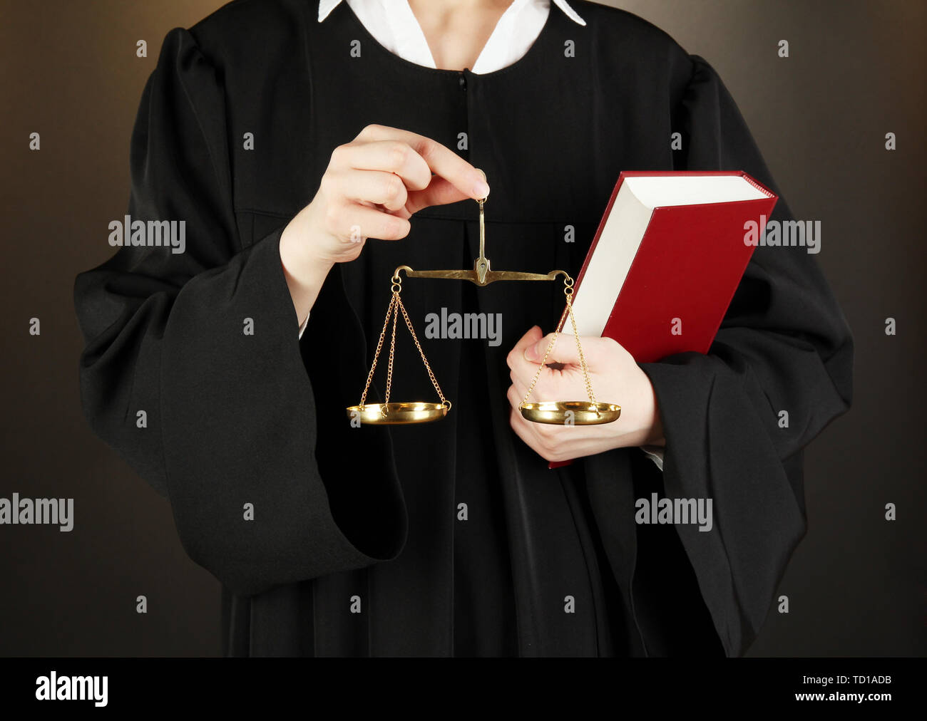 Judge on black background Stock Photo - Alamy