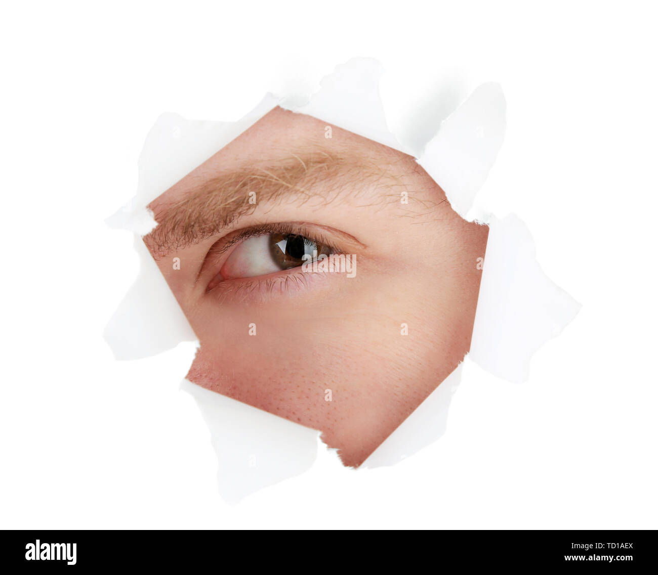 Man woman looking face in Cut Out Stock Images & Pictures - Alamy