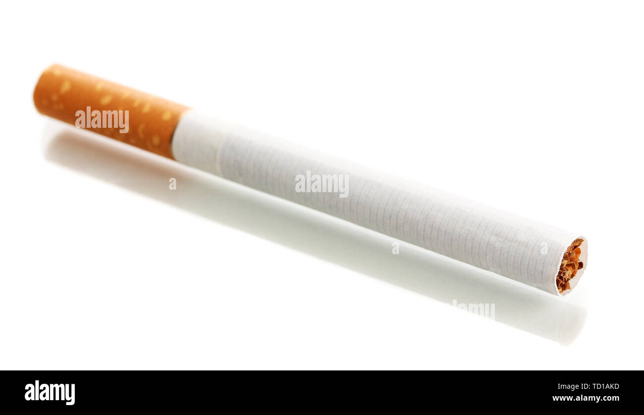 Cigarette isolated on a white Stock Photo - Alamy