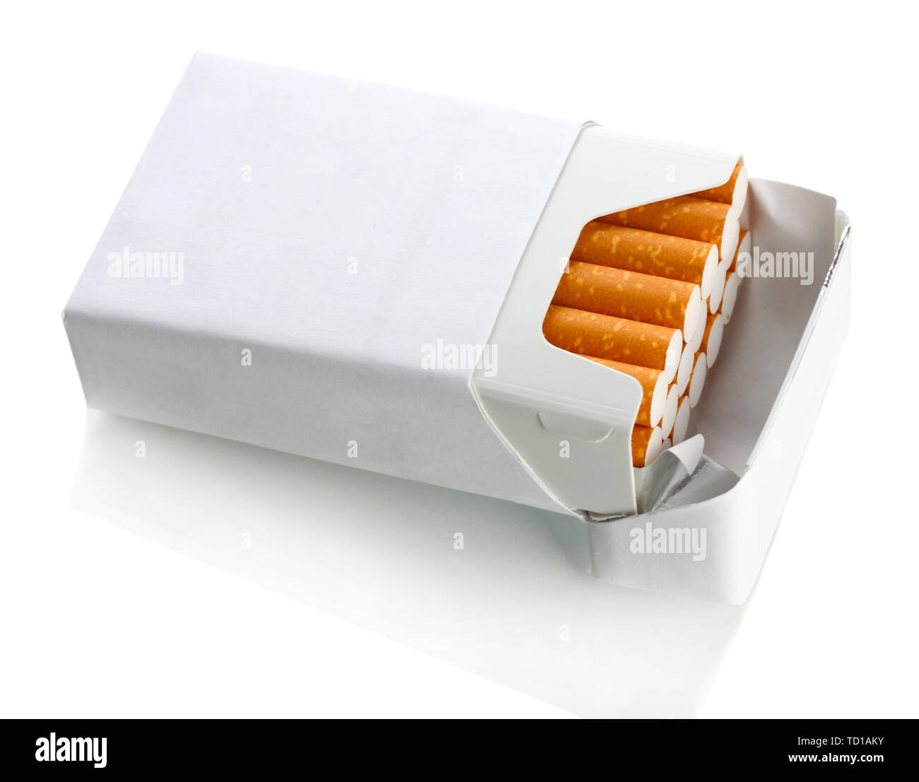 Box of cigarettes, isolated on a white Stock Photo - Alamy