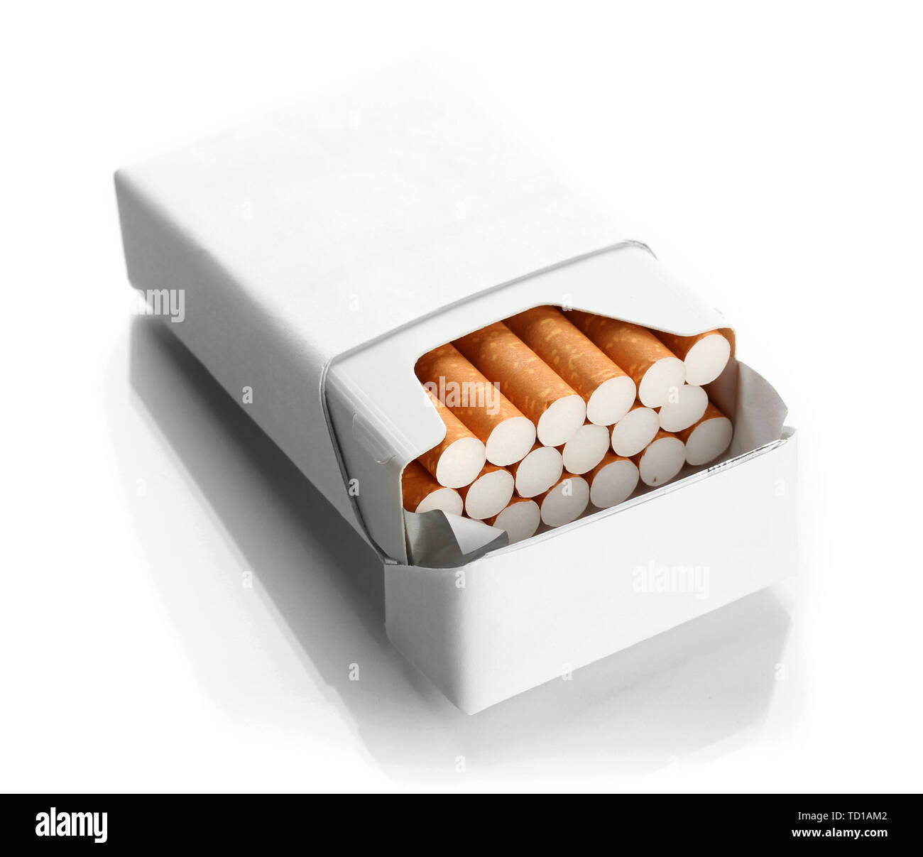 Box of cigarettes, isolated on a white Stock Photo - Alamy