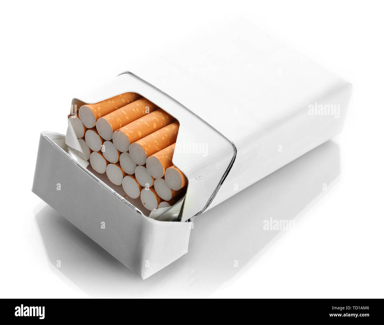 Box of cigarettes, isolated on a white Stock Photo - Alamy