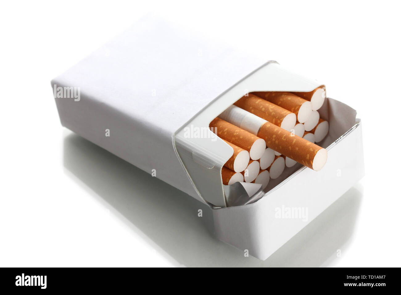 Box of cigarettes, isolated on a white Stock Photo - Alamy
