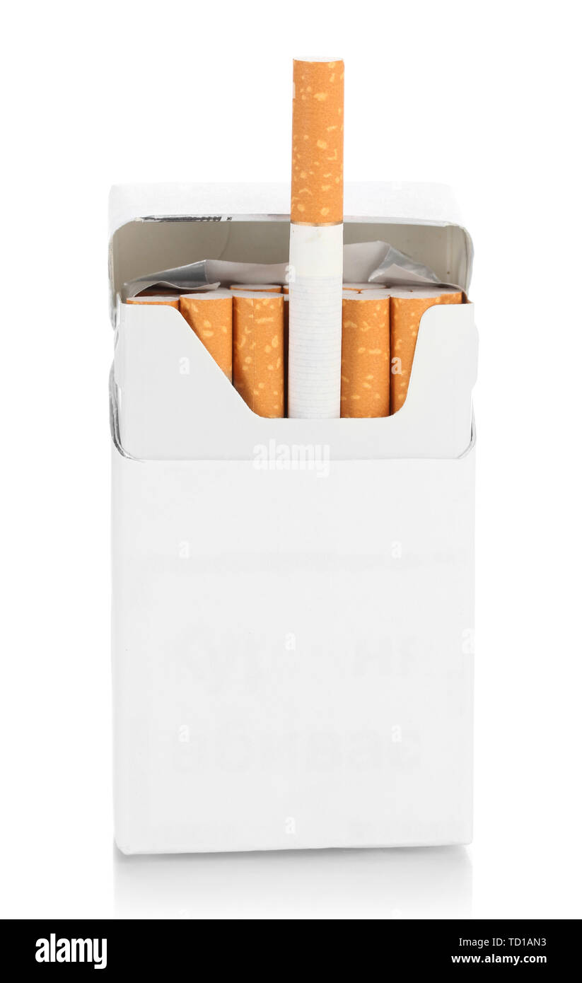 Box of cigarettes, isolated on a white Stock Photo - Alamy