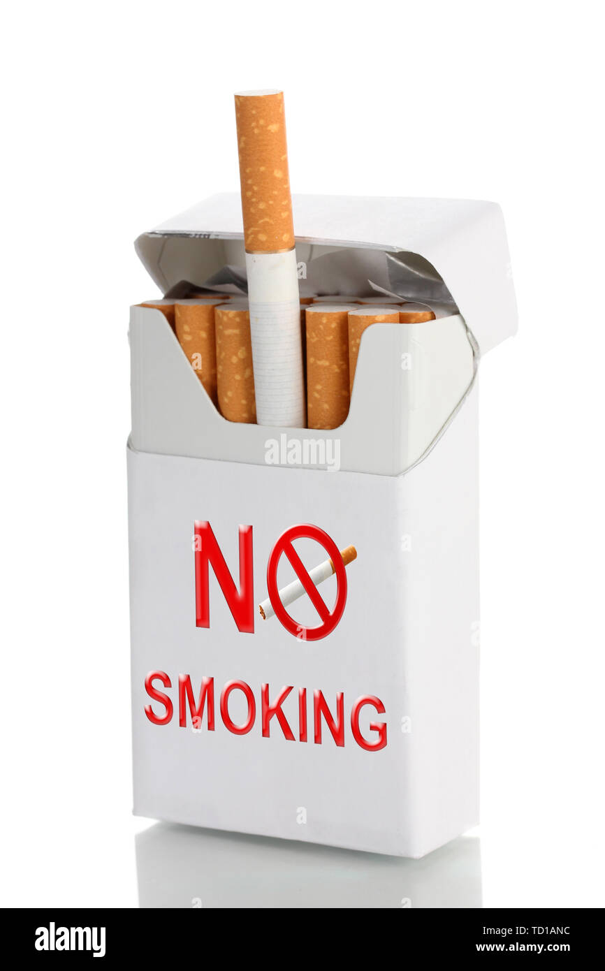 Box of cigarettes, isolated on white Stock Photo - Alamy