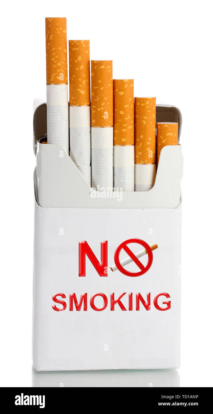 Box of cigarettes, isolated on white Stock Photo - Alamy