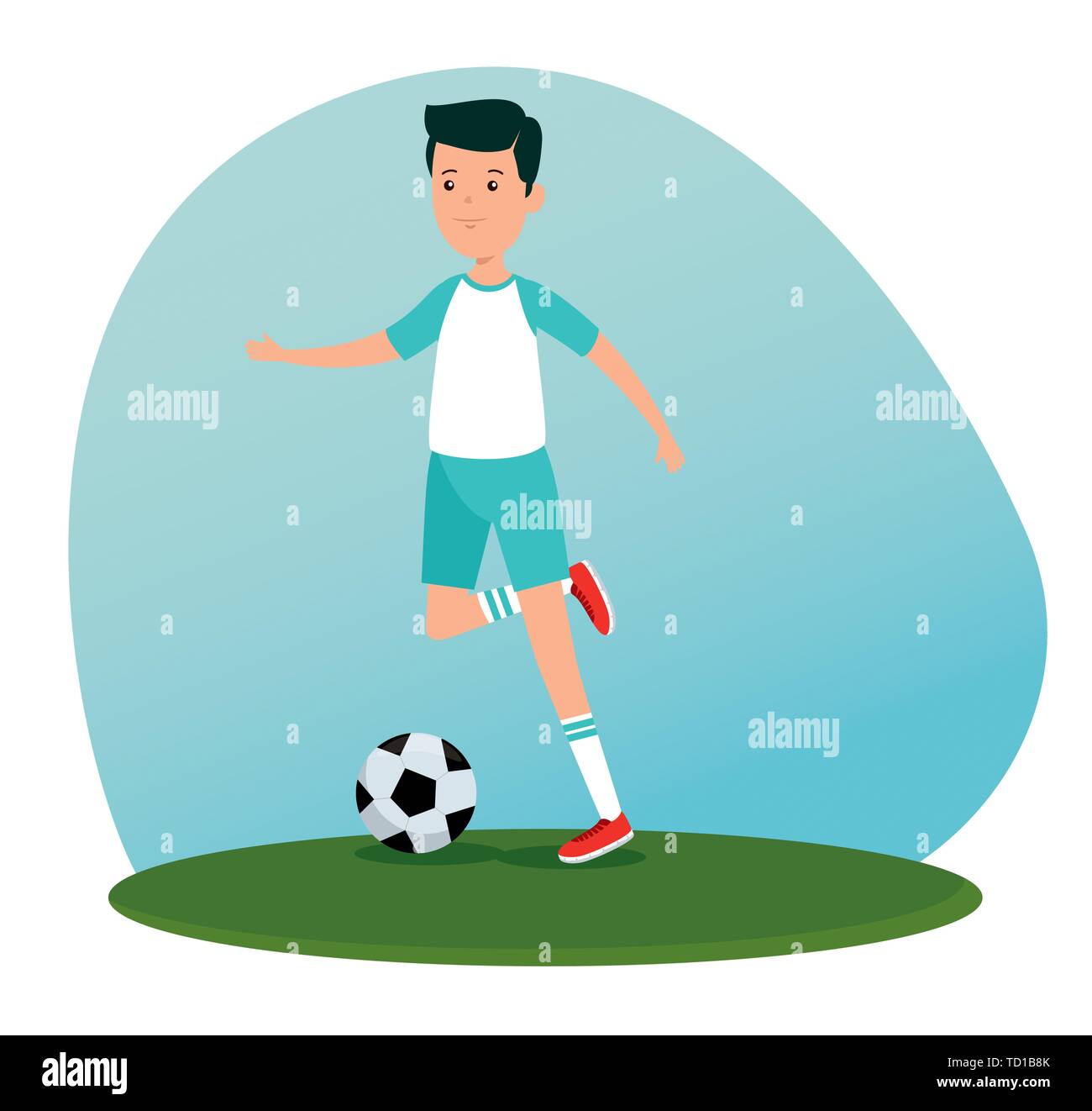 boy practice soccer exercise activity Stock Vector Image & Art - Alamy