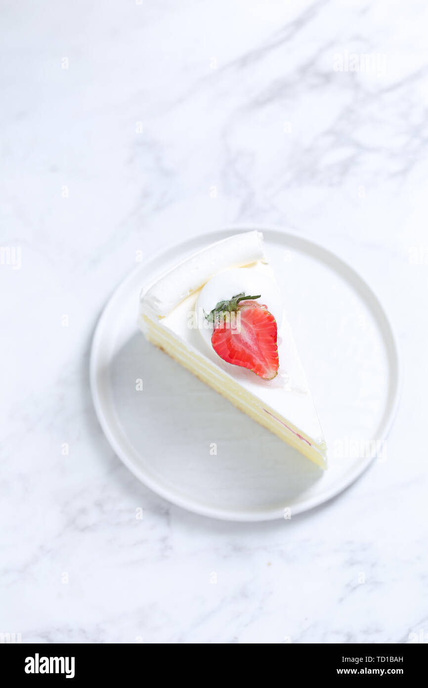 Strawberry cream Qi Feng cake Stock Photo - Alamy
