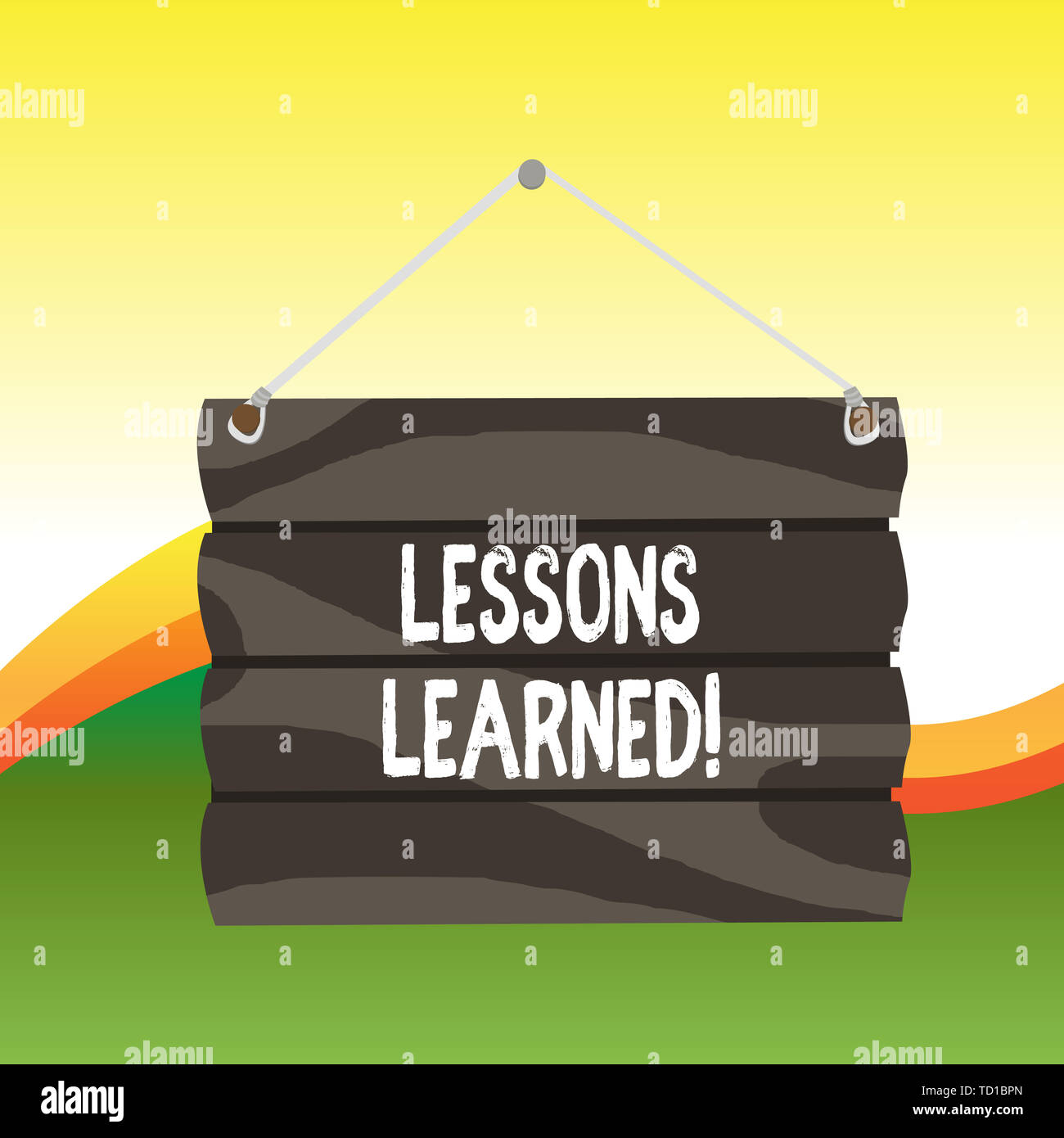 Text sign showing Lessons Learned. Business photo text experiences ...