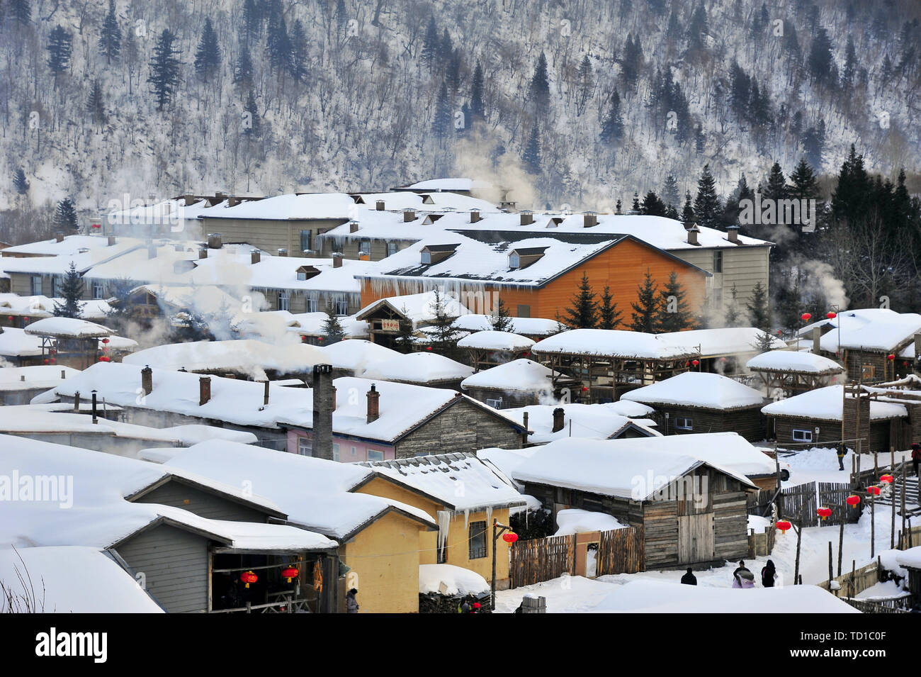 China's snow countryside is picturesque Stock Photo - Alamy