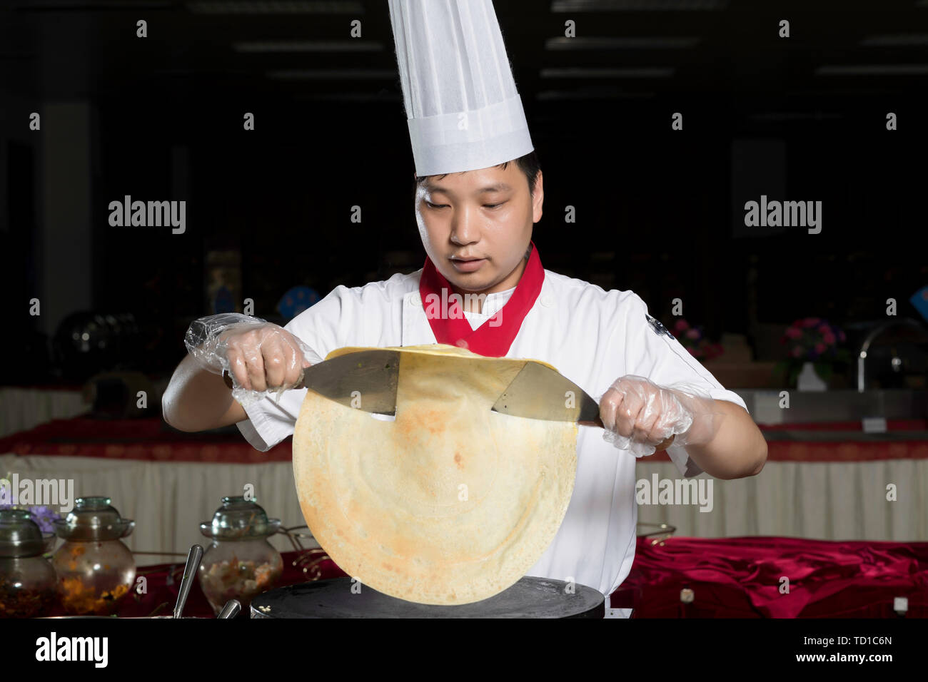 Ramen chef and pancake chef Stock Photo - Alamy