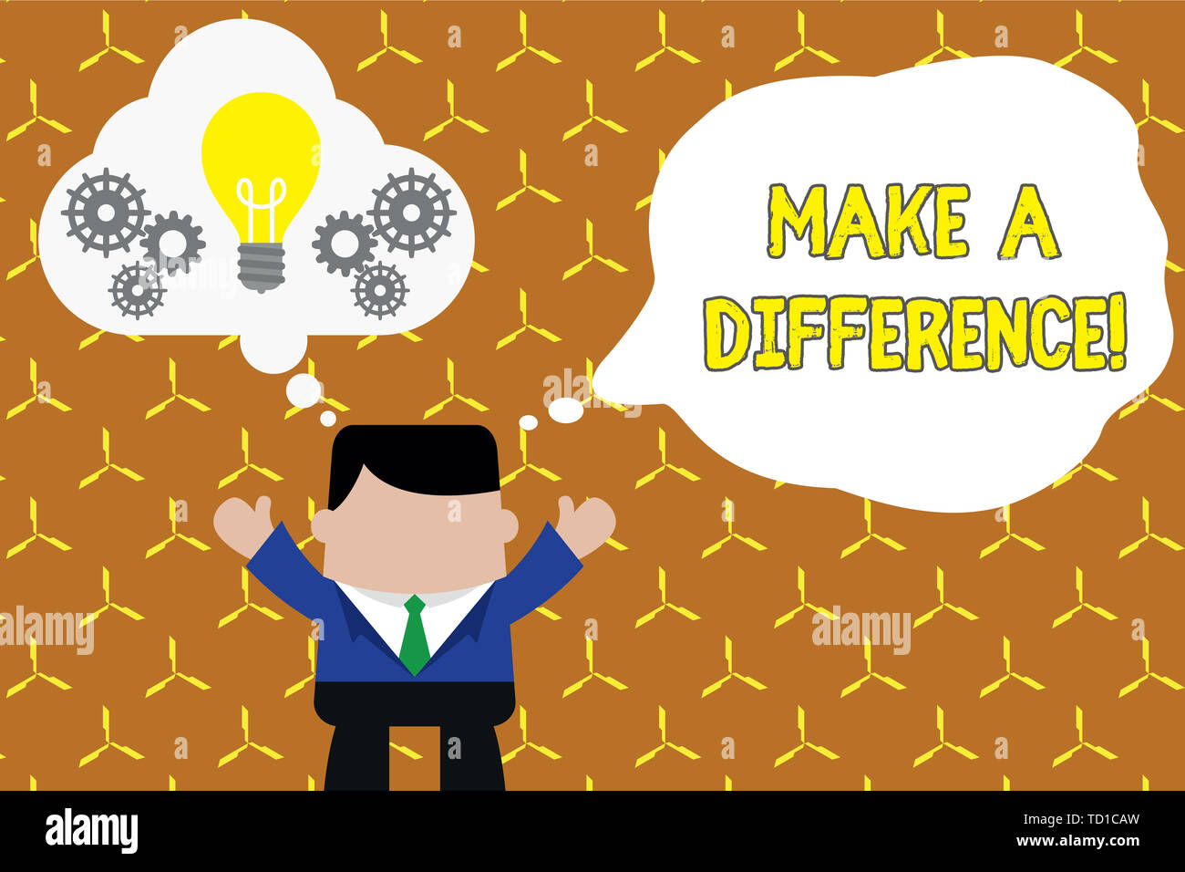 Text sign showing Make A Difference. Business photo showcasing have ...